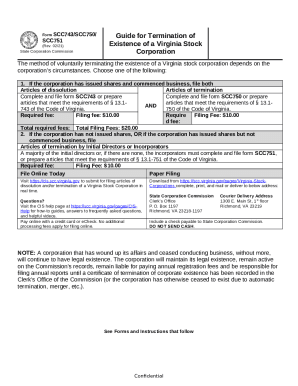 Get the free Guide for Termination of SCC743/SCC750 ... - scc virginia ...