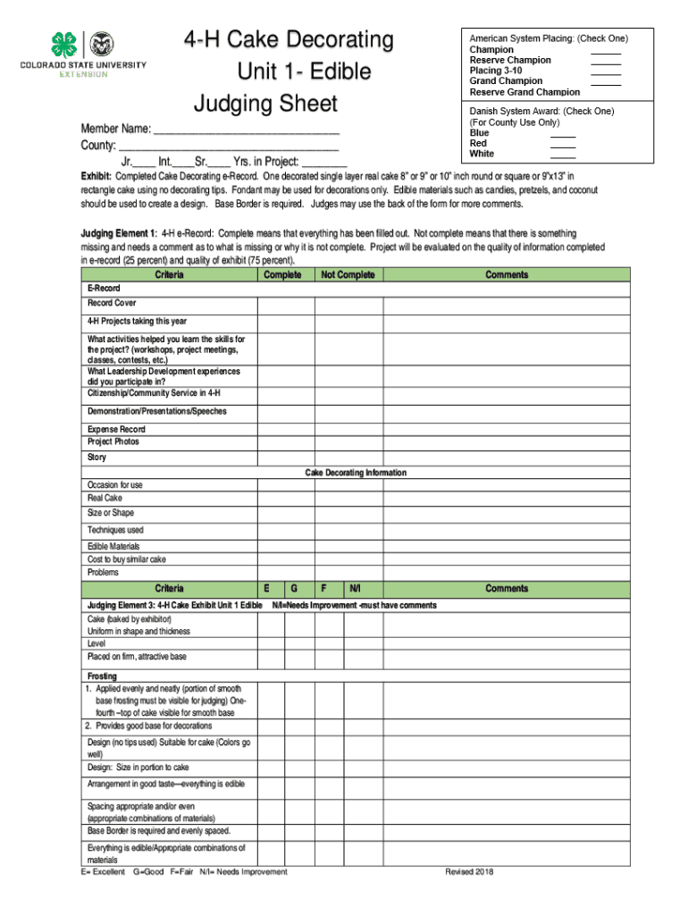 Printable Decorating Contest Score Sheet - Fill Online, Printable ...