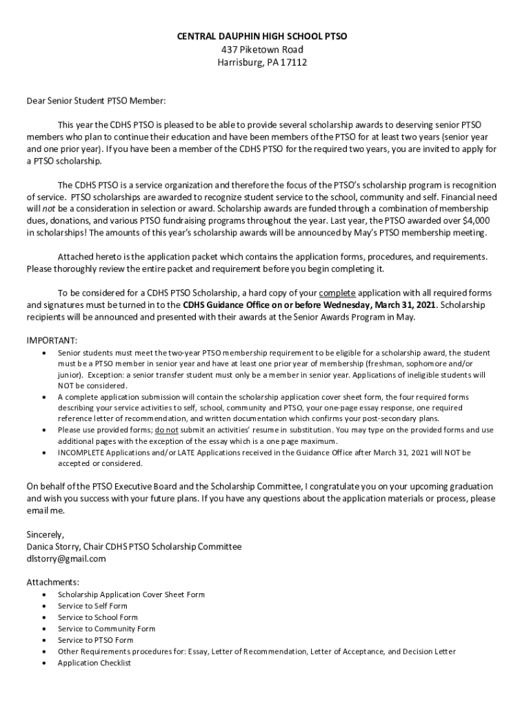 Fillable Online Fillable Online CENTRAL DAUPHIN HIGH SCHOOL PTSO Fax ...