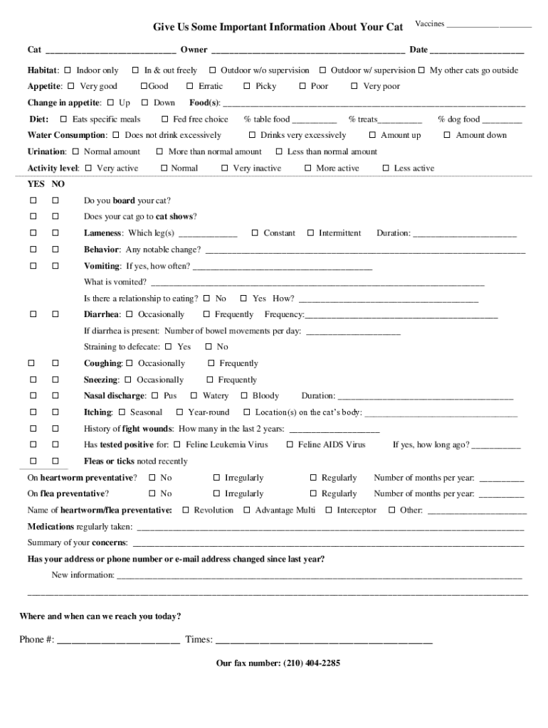 Fillable Online How to Care for a Cat: Tips and GuidelinesHowStuffWorks ...