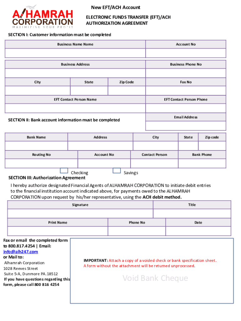 Fillable Online Change Bank Account Change EFT Payment Method Change ... Fax Email Print - pdfFiller