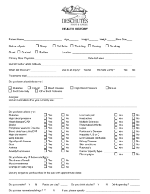 Fillable Online Girl/Adult Health History Form - Girl Scouts Fax Email ...