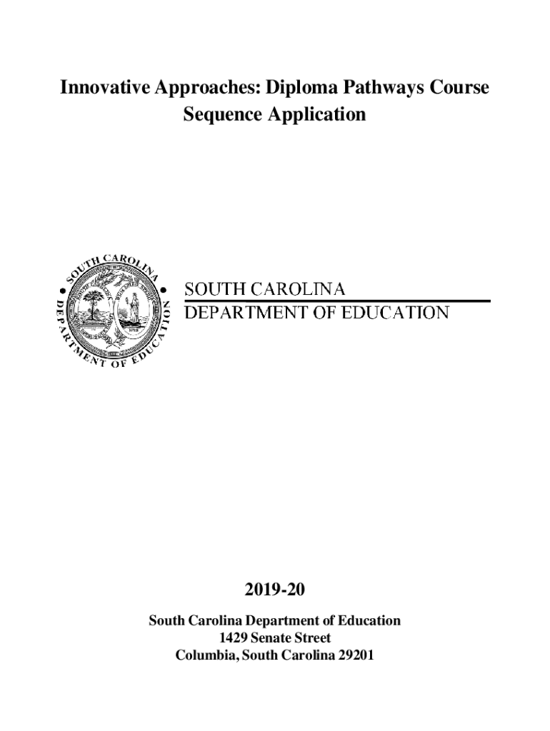 Fillable Online ed sc Innovative Course Pathways Application Fax Email ...