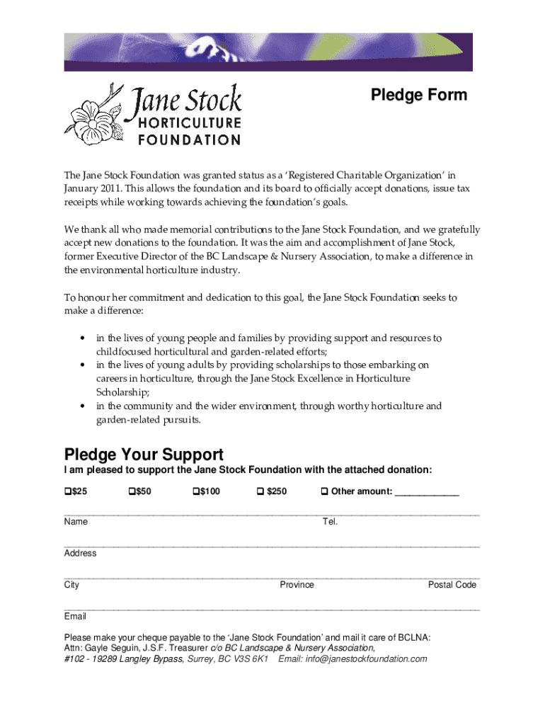 Fillable Online Pledges Receivable: Explaining the Basics to Your Development ... Fax Email ...