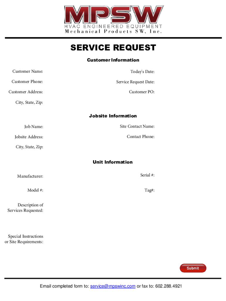 Fillable Online service-request-form Fax Email Print - pdfFiller