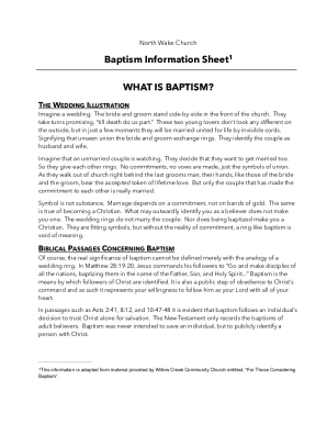 Fillable Online Baptism Information Sheet (FULL).pages Fax Email Print ...