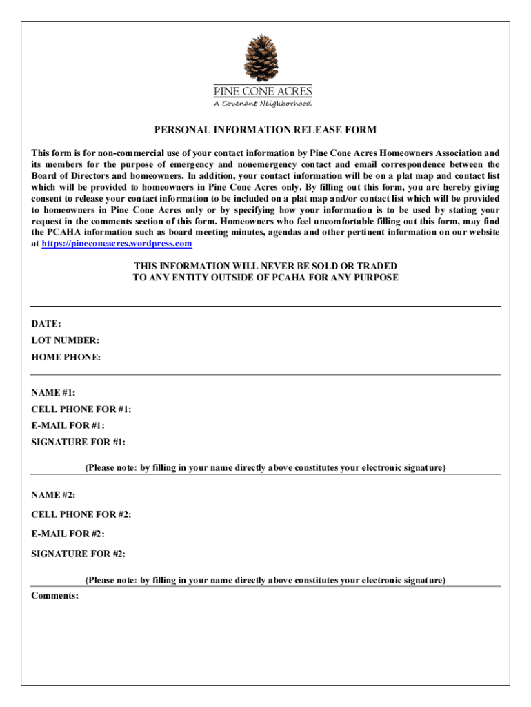 Fillable Online FREE 10+ Sample Information Release Forms in PDFMS Word ...