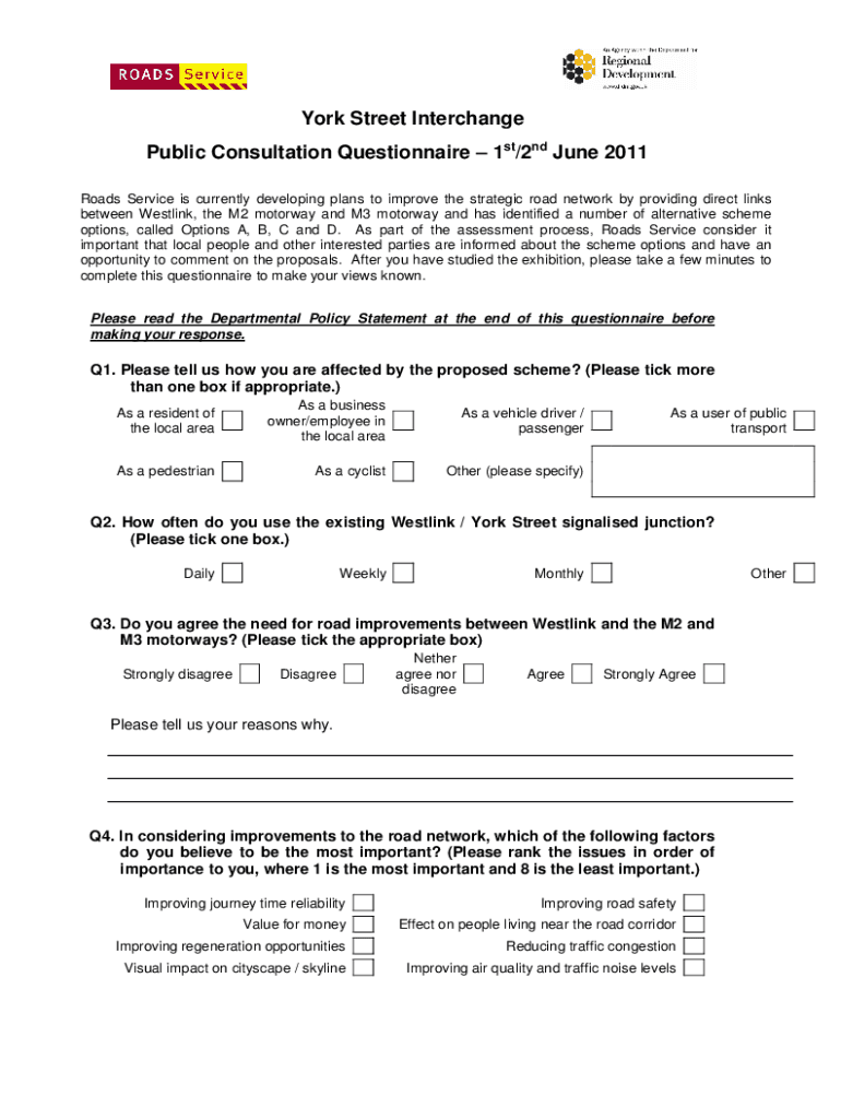 Fillable Online York Street interchange - overviewDepartment for ...