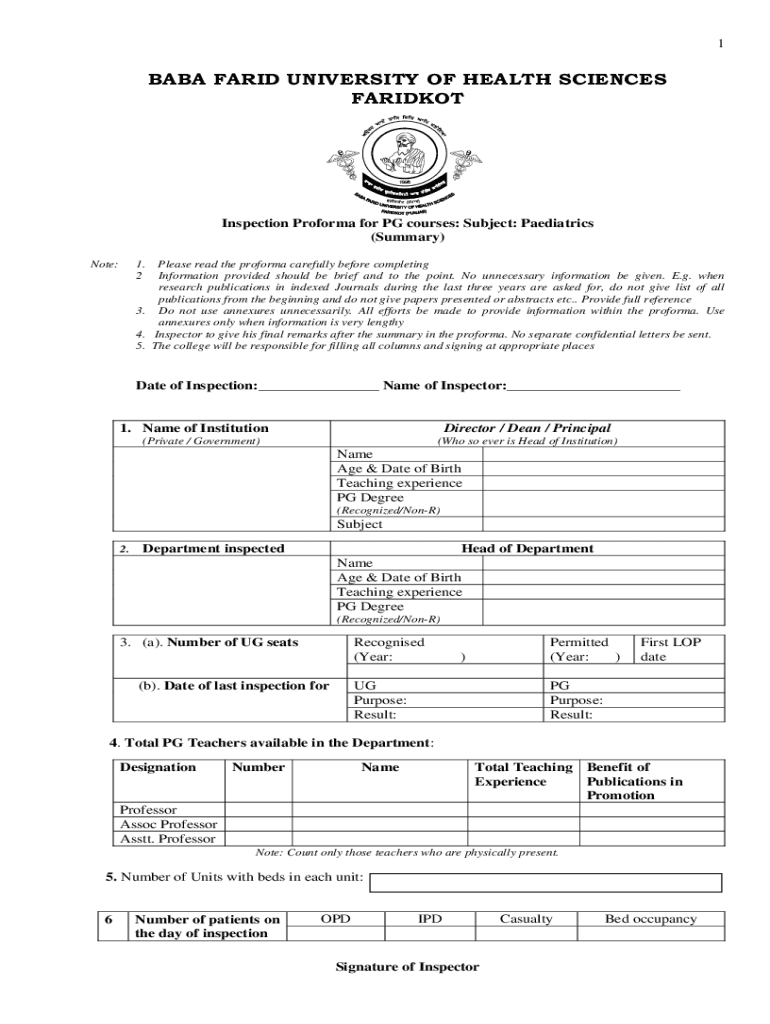Fillable Online Community Medicine - Baba Farid University of Health ...