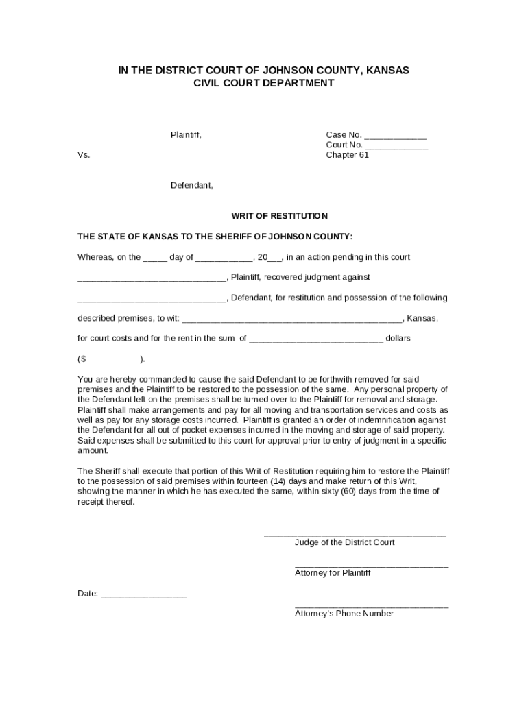 THE STATE OF KANSAS TO THE SHERIFF OF JOHNSON COUNTY: - courts jocogov ...