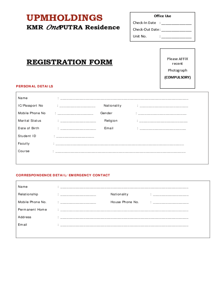 Fillable Online sgs upm edu Application for Admission to Study at ...