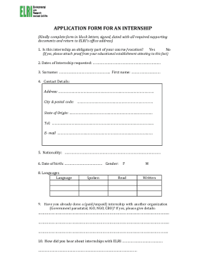 Fillable Online Writing Internship Application Letter - Sample ...