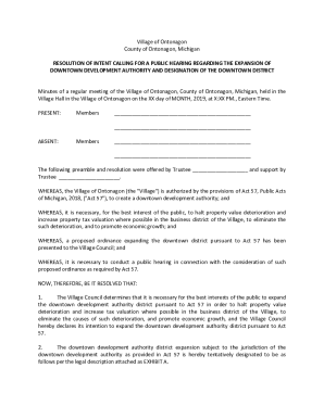 Fillable Online Resolution of Intent to Expand the DDA.docx Fax Email ...