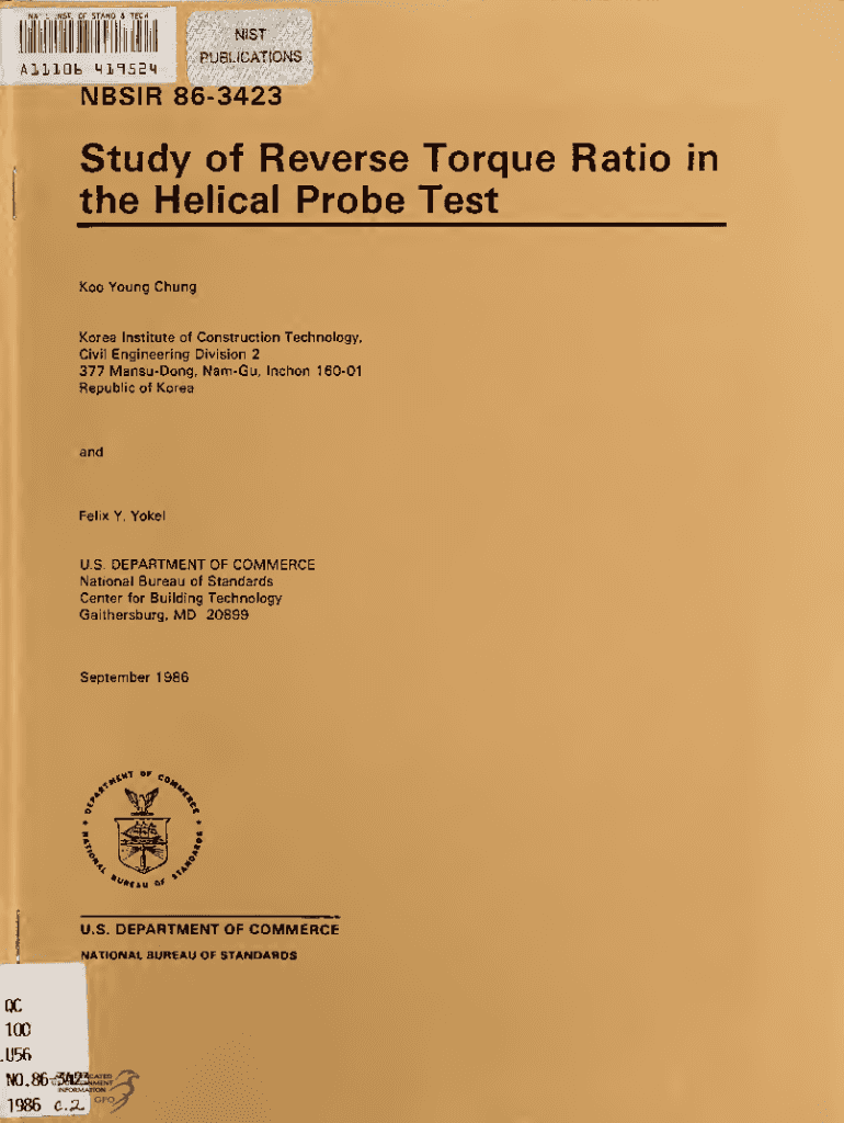 Fillable Online Study of reverse torque ratio in the helical probe test ...