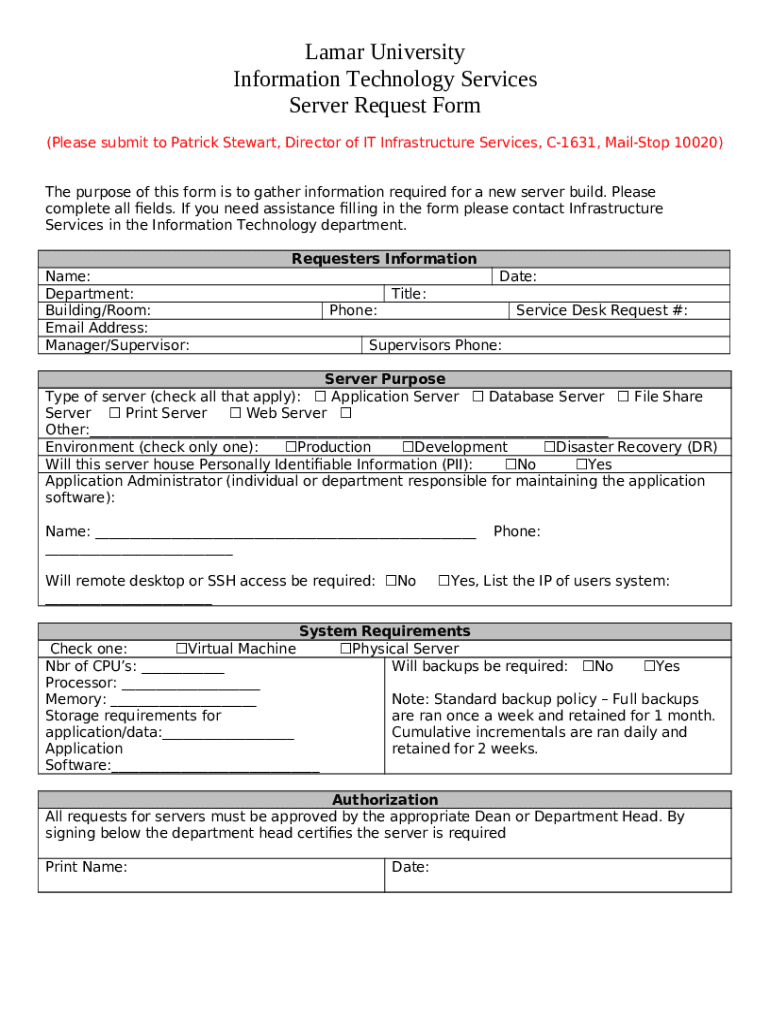 Types of IT Infrastructure Services - Network and ... Doc Template ...