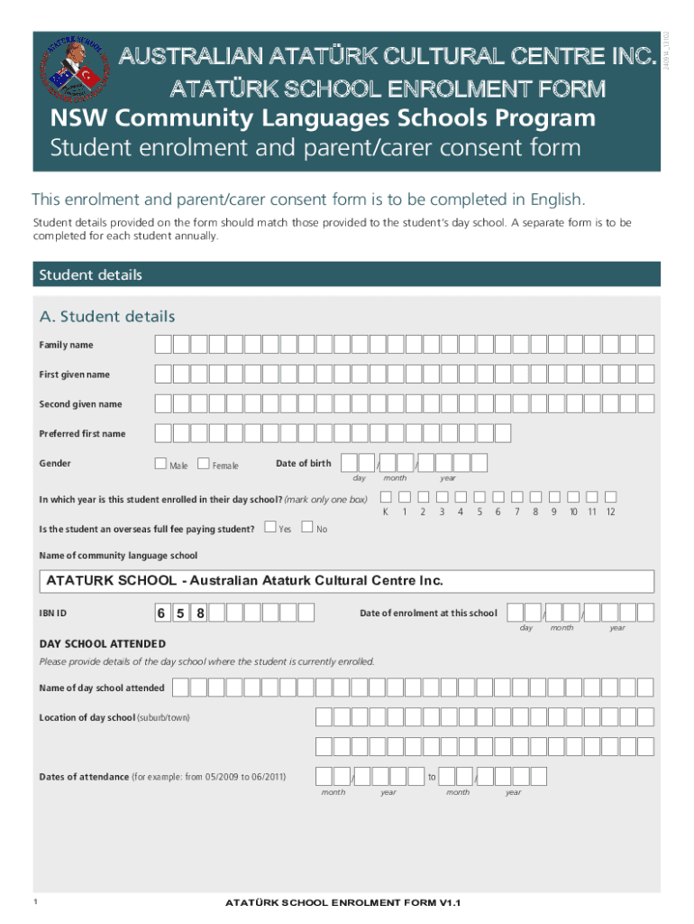 Fillable Online Community languages school forms - education.nsw.gov.au ...