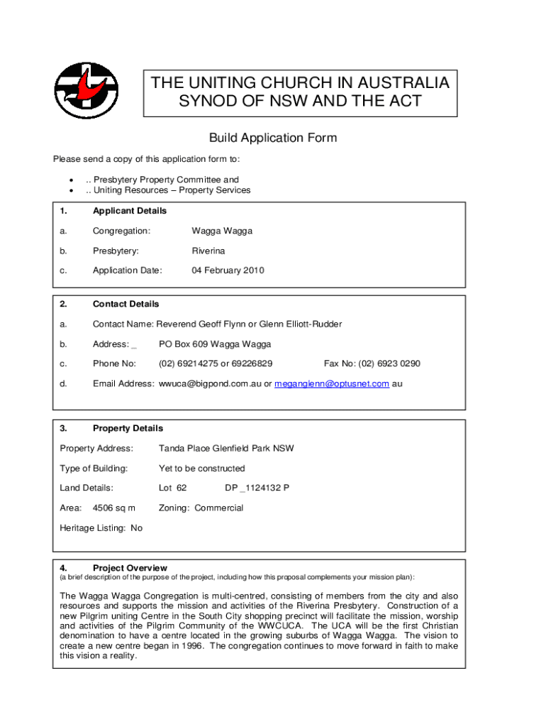 Fillable Online wwuca unitingchurch org THE UNITING CHURCH IN AUSTRALIA ...