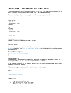 Fillable Online Compensation Claim Letter Template - lega5.it Fax Email ...