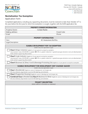 Fillable Online Revitalization Tax Exemption Application Form Fax Email Print - pdfFiller