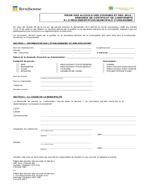 Remplissable En Ligne ville terrebonne qc Permis d'alcool - Rgie des ...