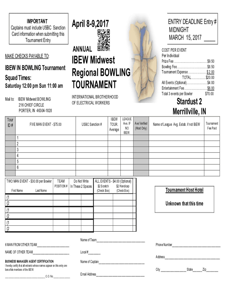 Fillable Online Third Annual Kentucky State USBC Handicap Bowling ...