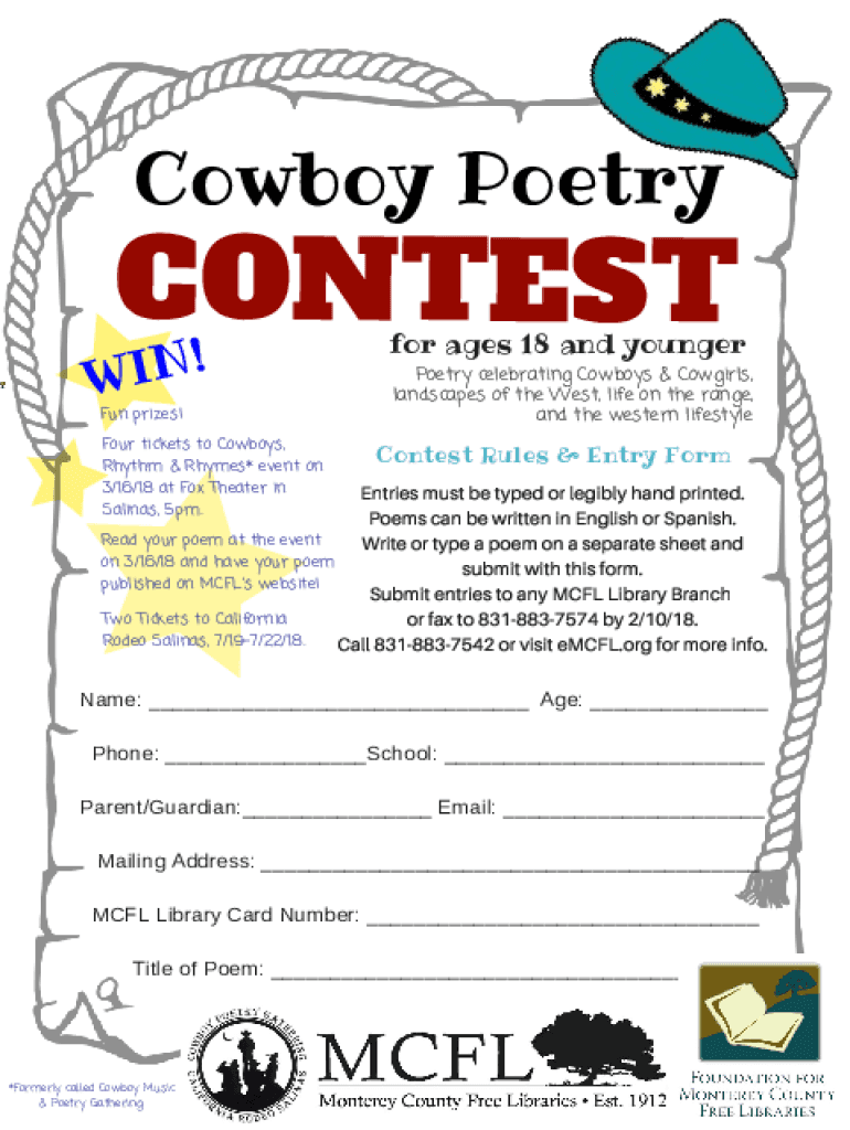 Fillable Online Cowboy PoetryOur Beloved Western Poems - American ...