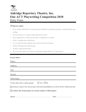 Fillable Online ART Entry Form.docx Fax Email Print - pdfFiller