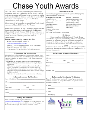 Fillable Online 2018 CYA Nomination Form .doc Fax Email Print - pdfFiller