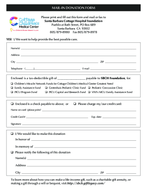 Fillable Online Children's Miracle Network Donation Form - support ...