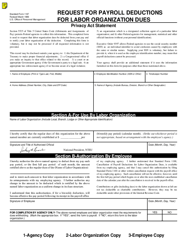 Fillable Online SF 1187 - Edit, Fill, Sign OnlineHandypdf Fax Email ...