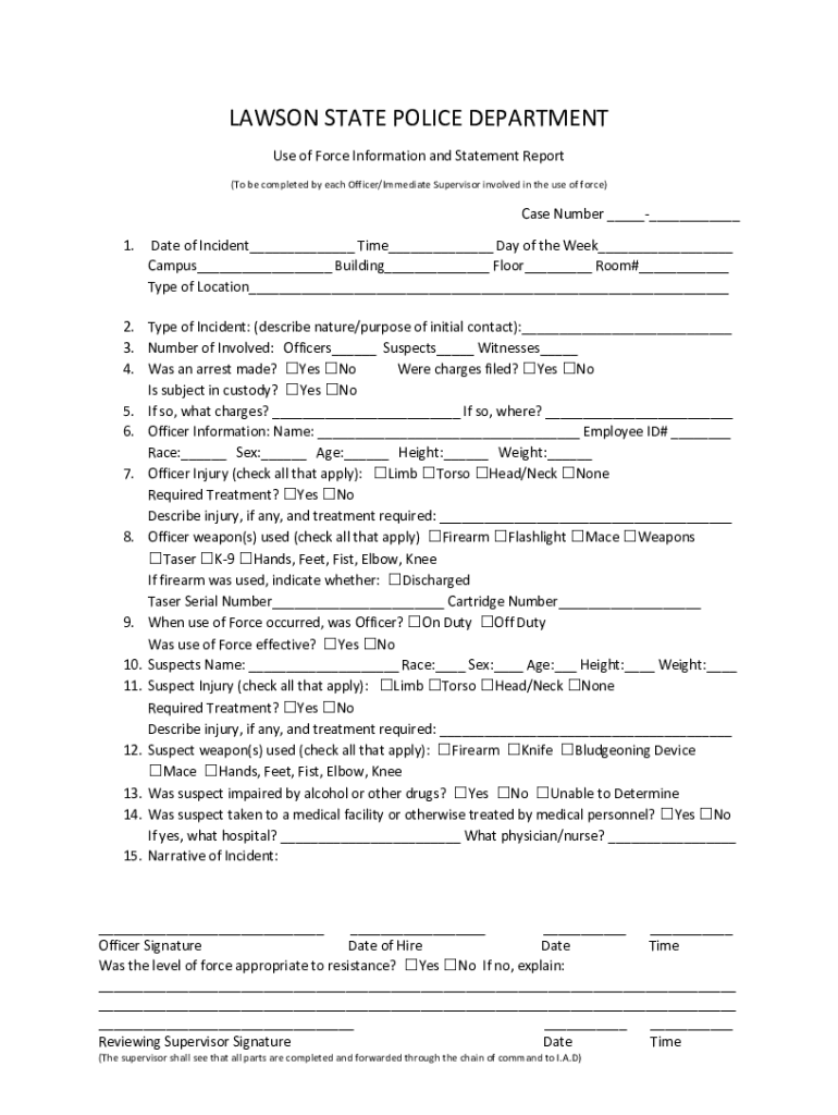Fillable Online LAWSON STATE POLICE DEPARTMENT Fax Email Print - pdfFiller