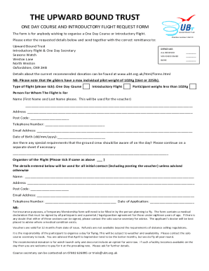 Fillable Online ubt org ONE DAY COURSE request form - Update 06-01-2017 ...