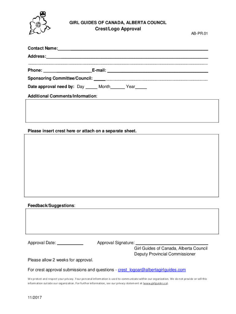 Fillable Online Crest/Logo Approval Fax Email Print - pdfFiller