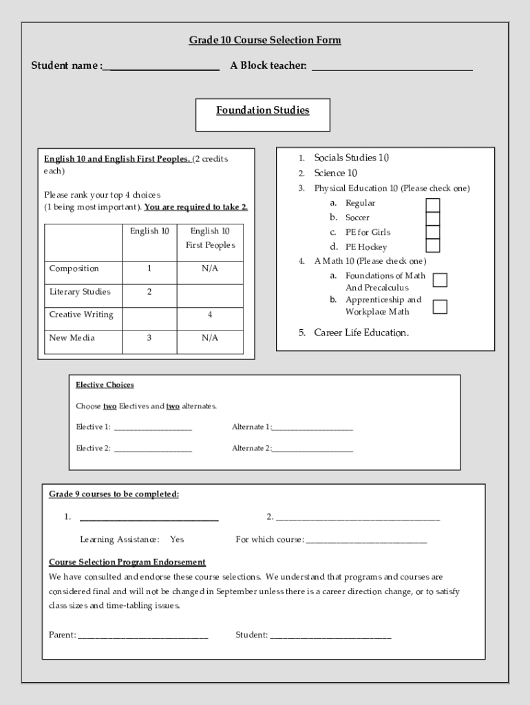 Fillable Online AHS FULL Course Selection Guide - Google Docs Fax Email Print - pdfFiller