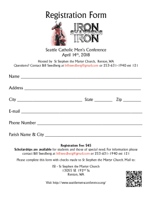Fillable Online Mens Conference - Registration Form Fax Email Print ...