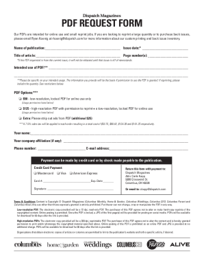 Fillable Online PDF Request FoRm - columbusceo.com Fax Email Print ...