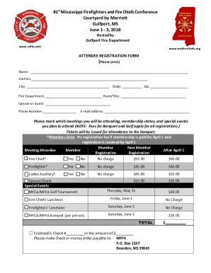 Fillable Online 2018 Attendee Registration Form.docx Fax Email Print ...