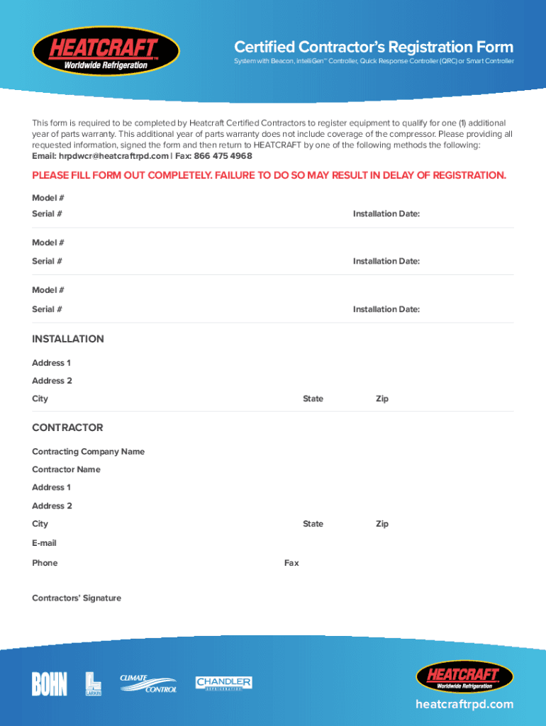 Fillable Online Certified Contractors Registration Form Fax Email Print - pdfFiller