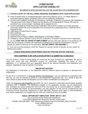 Fillable Online INCOMPLETE APPLICATIONS WILL BE REJECTED. FILL IN ALL ...