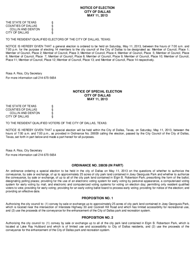 Fillable Online NOTICE OF ELECTION - AVISO DE ELECCION Fax Email Print ...