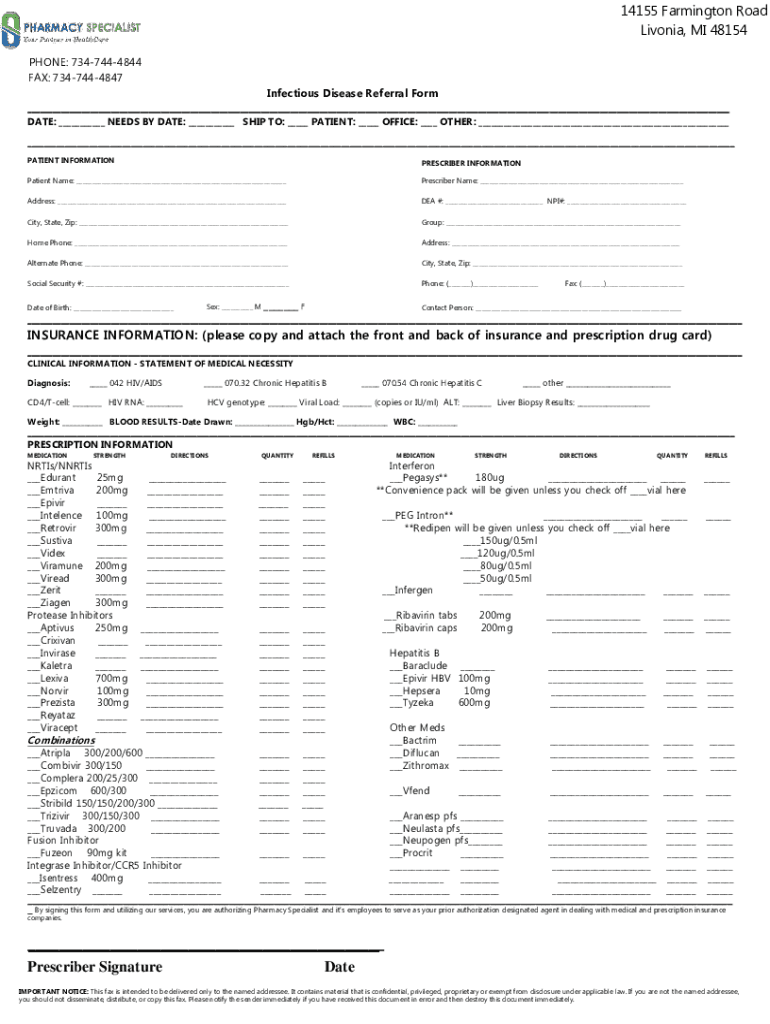 Fillable Online Confidential Infectious Disease Report Form Fax Email ...