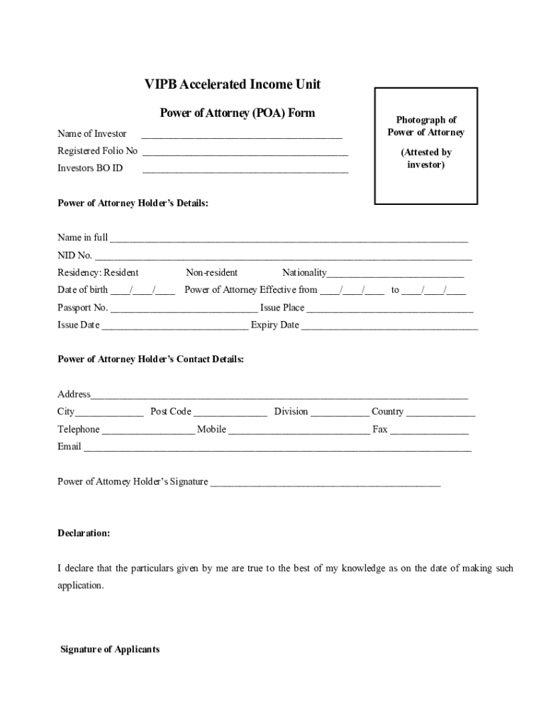 Fillable Online Form POA-1, Power of Attorney - Government of New York ...