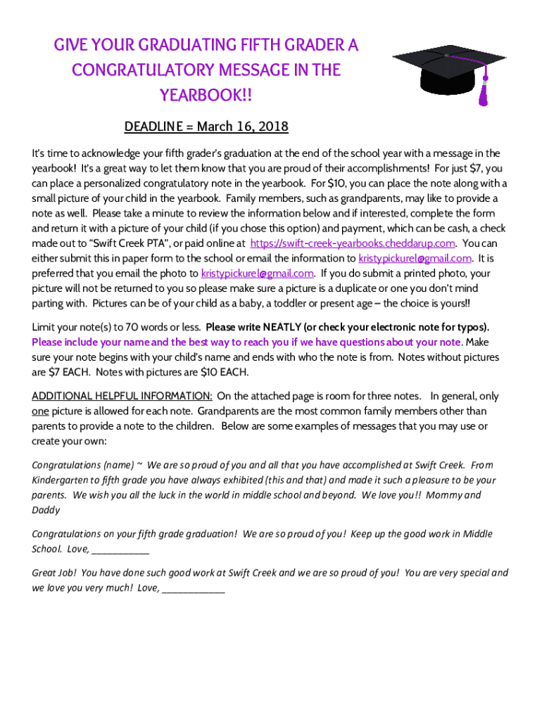 Fillable Online Graduation Messages, Greetings, and Sayings: What to ...