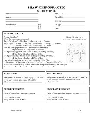 Fillable Online PDF Chiropractic Treatment Plan Form Instructions ...