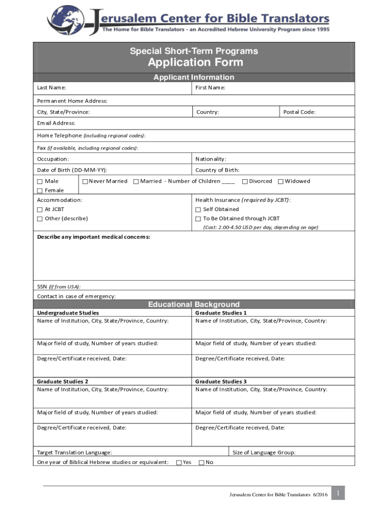 Fillable Online 1. APPLICANT INFORMATION. Applicant's Name Age & Birth ...