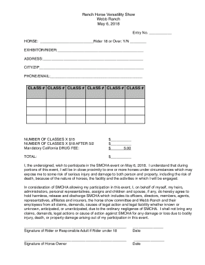 Fillable Online RHV Entry Form Fax Email Print - pdfFiller