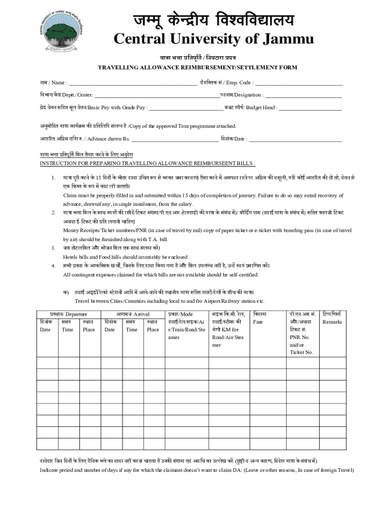 Fillable Online cujammu ac T777 Statement of Employment Expenses ...
