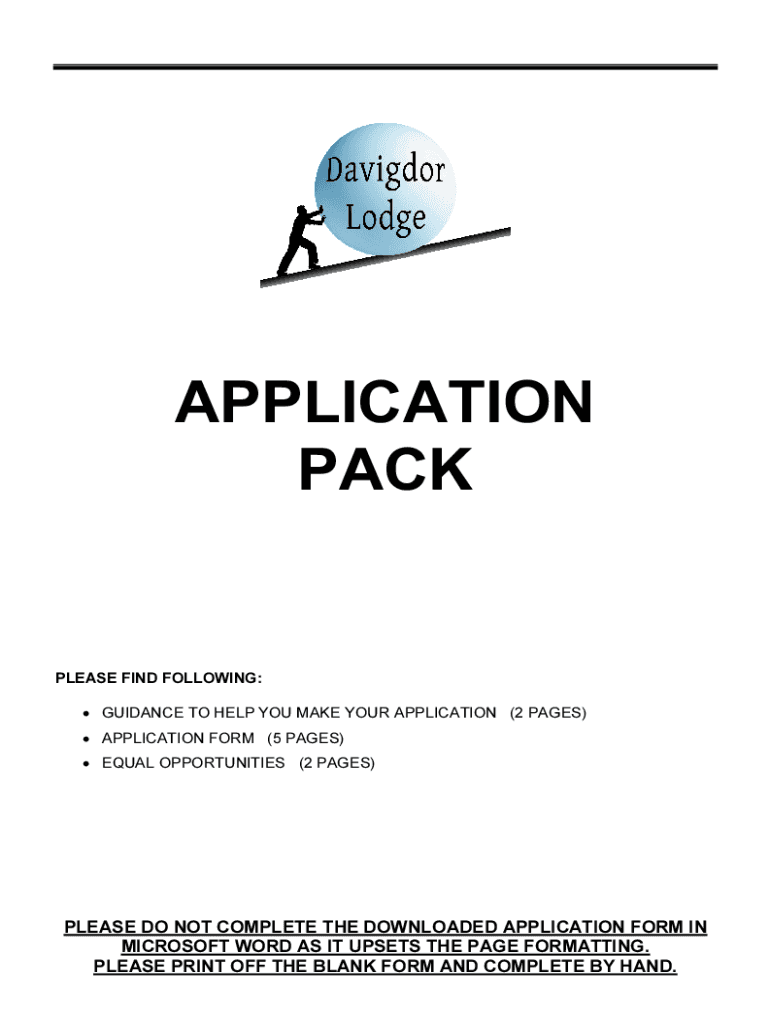 Fillable Online Application Form - Lodge.doc Fax Email Print - pdfFiller