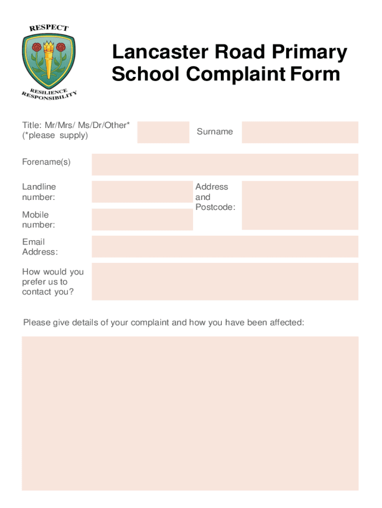 Fillable Online PDF Tweeddale Primary School Student Registration Form ...