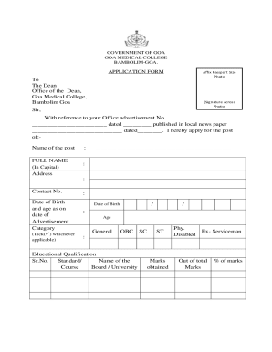Goa Medical College Application Form 2023 - Printable Forms Free Online